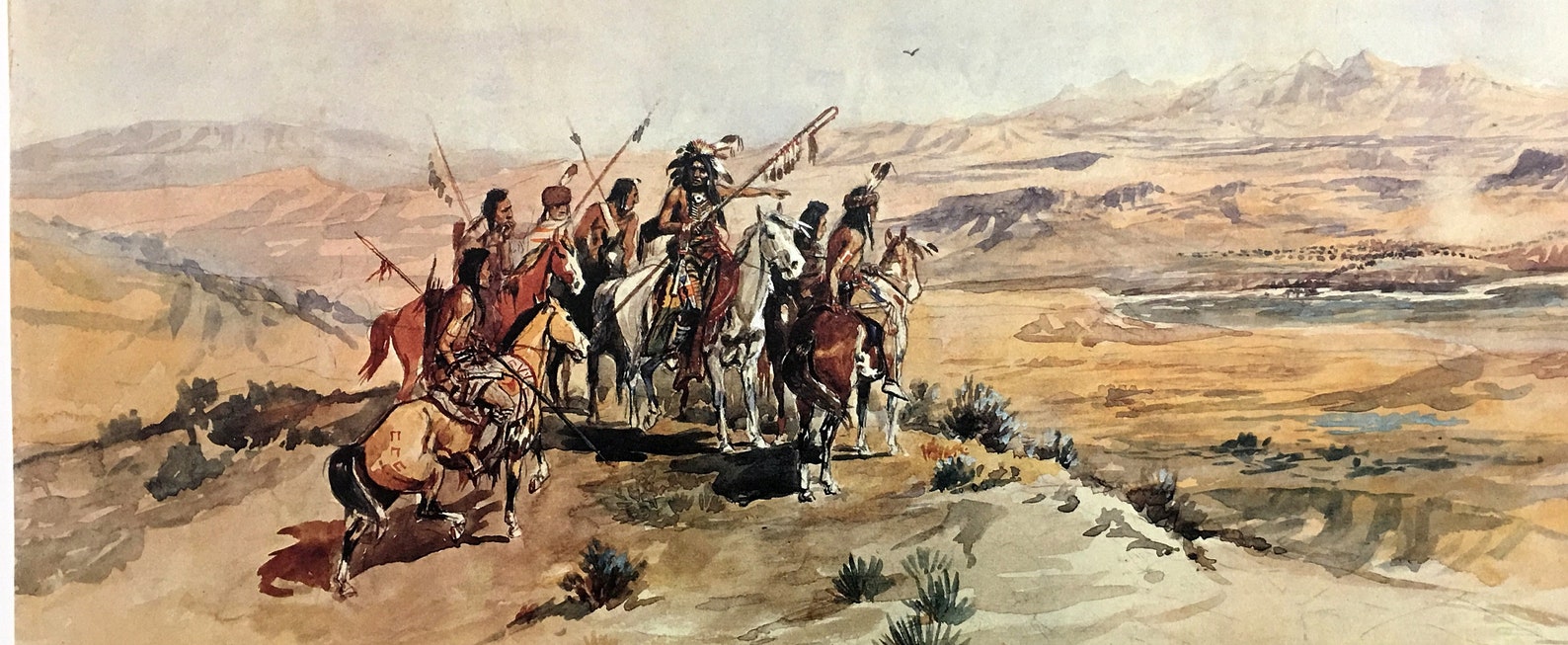 Indians Sighting Buffalo Charles M. Russell Charlie Western | Etsy