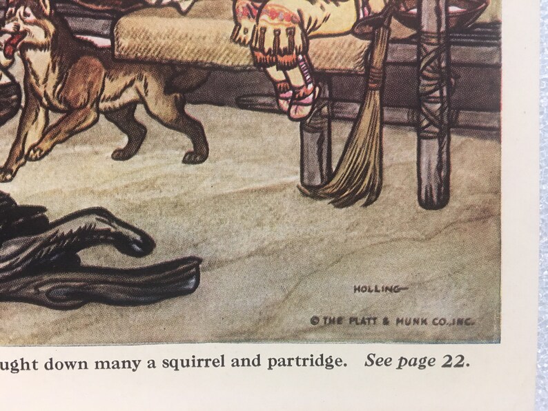 H.C. Holling 1935 Childrens Art Print Native American - Etsy