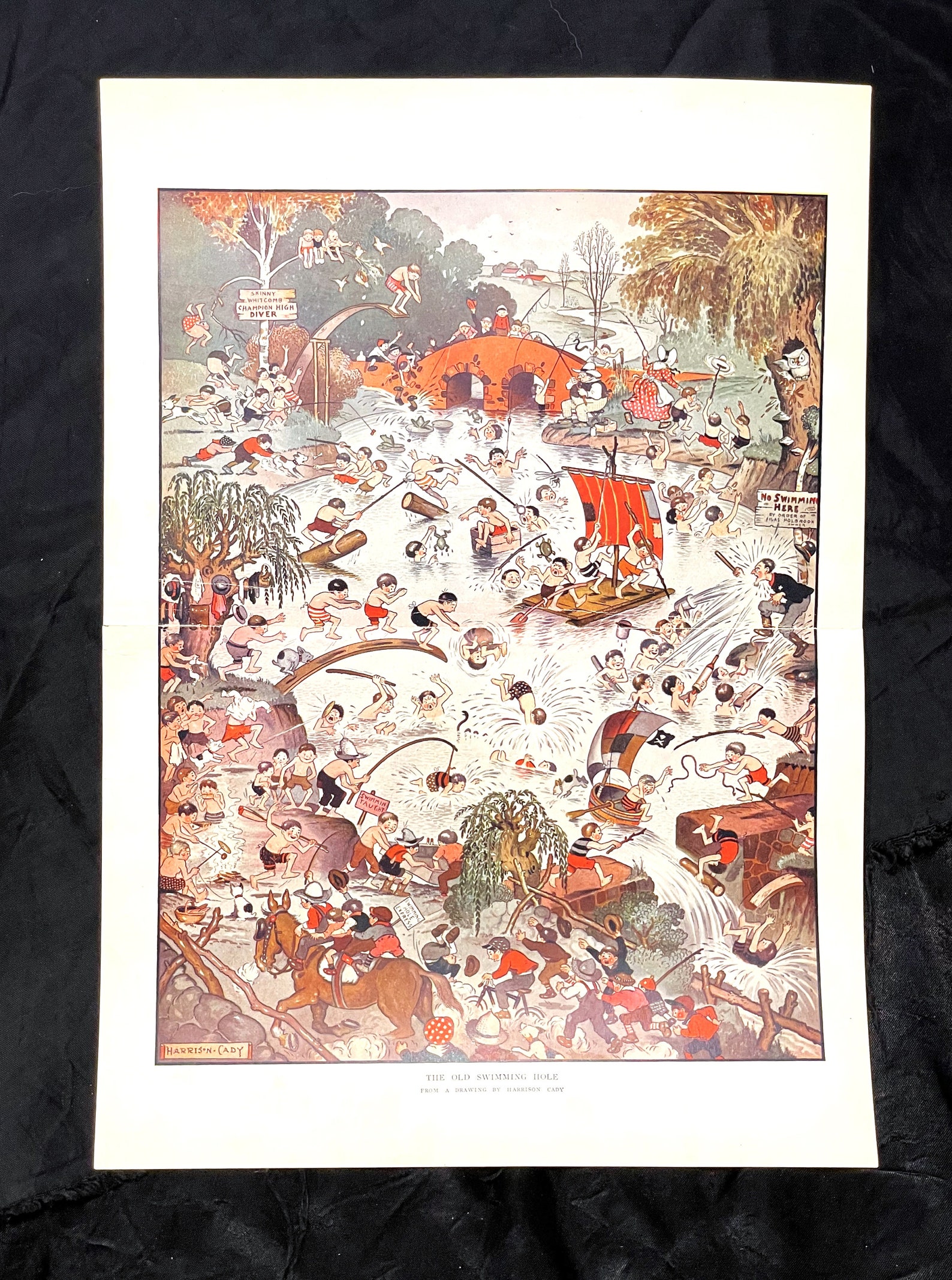 Harrison Cady the Old Swimming Hole Harrison Cady Art 1927 - Etsy