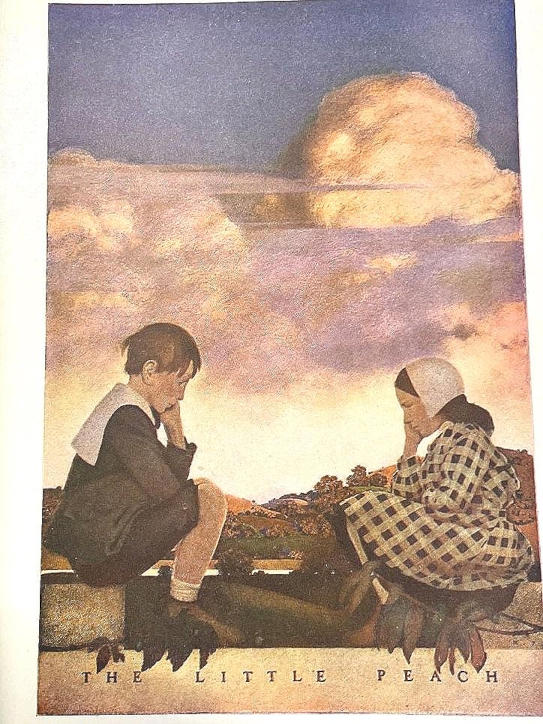 Maxfield Parrish 1904 Art Print the Little Peach Children Clouds - Etsy