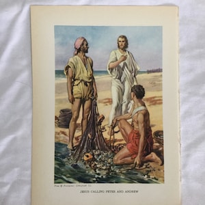 Jesus Calling Peter and Andrew Art Print Clive Uptton Providence ...