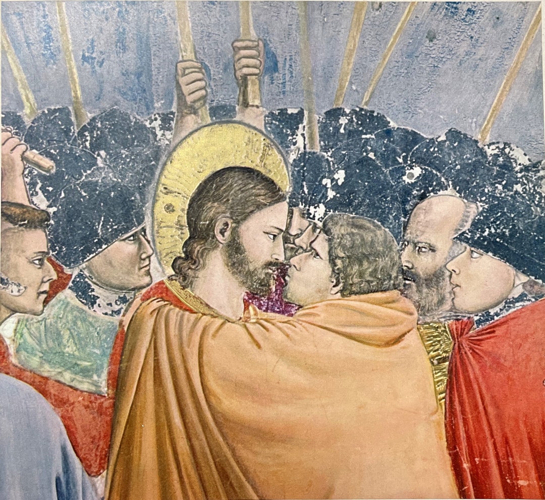 The Kiss of Judas GIOTTO Jesus Christian Art Vintage Photogravure Print ...
