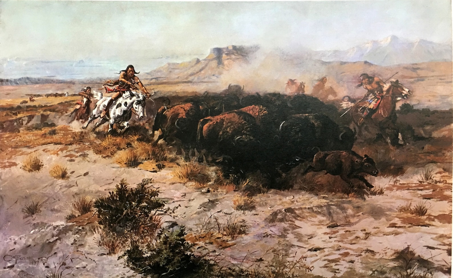 The Buffalo Hunt No. 26 Charles M. Russell Charlie Western Art - Etsy