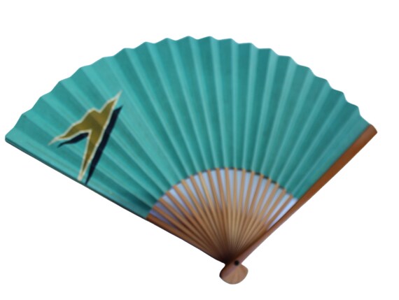 1970s BOAC Hand Fan, Vintage Aviation Memorabilia - Gem