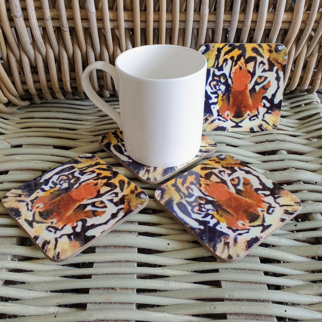 Tiger Coasters - Etsy UK