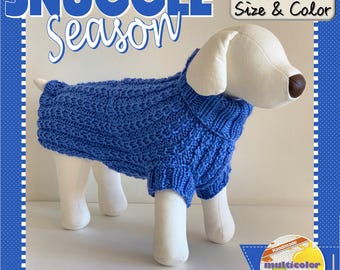 Suéter tejido para perro , pequeño, 30.5cm de largo, azul claro - Etsy ...