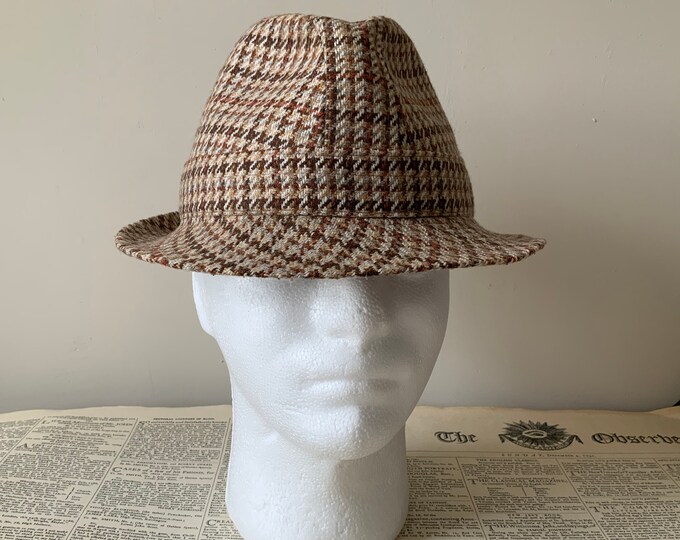 Vintage Tweed Hat, M, Made in Scotland, Gelfer, the Lomond, Mixed ...