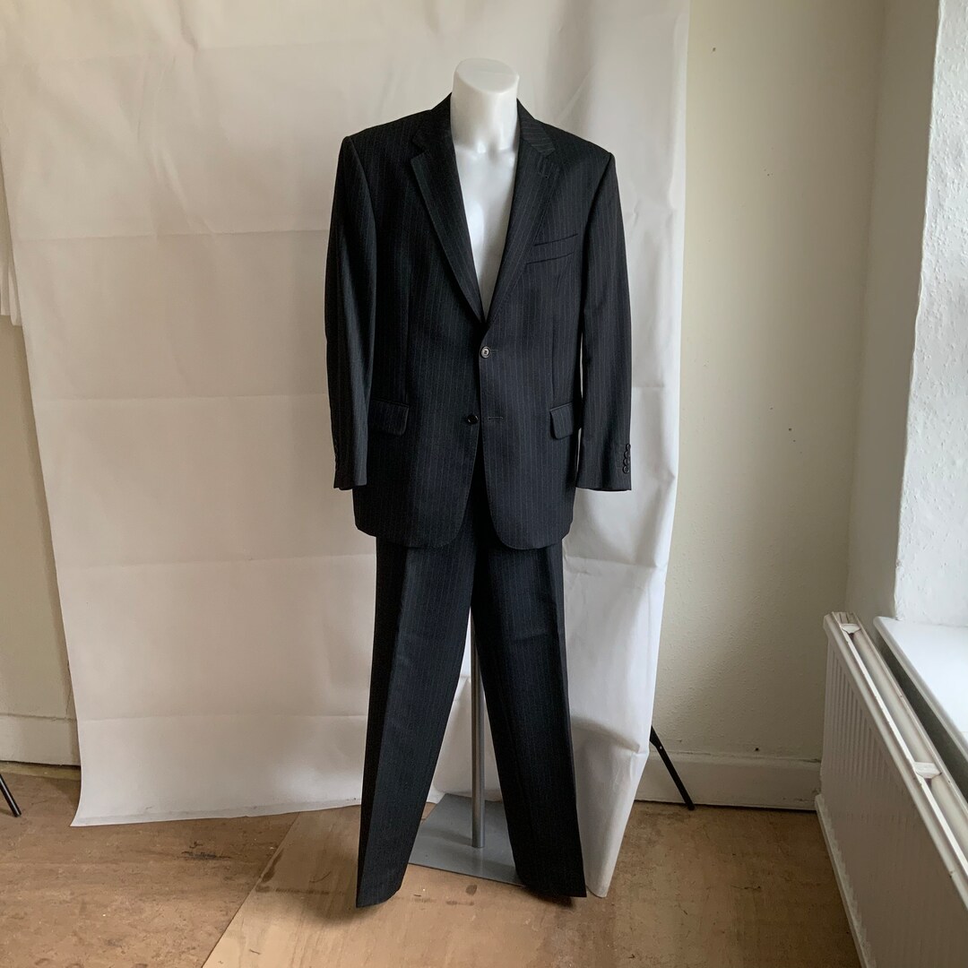 Pin Striped Wool Suit, 44 In, Manson for Max Evans Menswear, Carmarthen ...