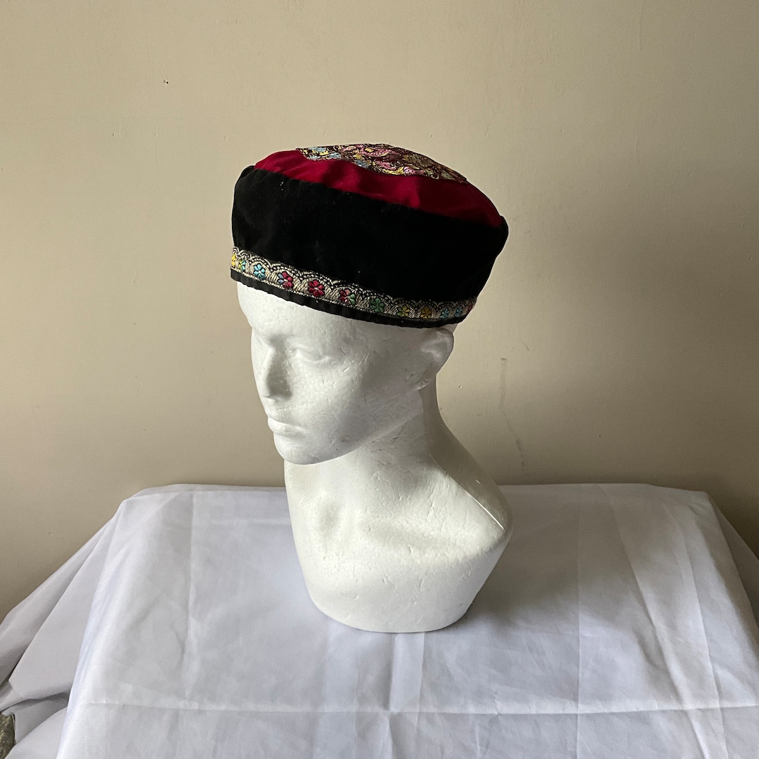 Vintage Nepalese Velvet Hat. - Etsy