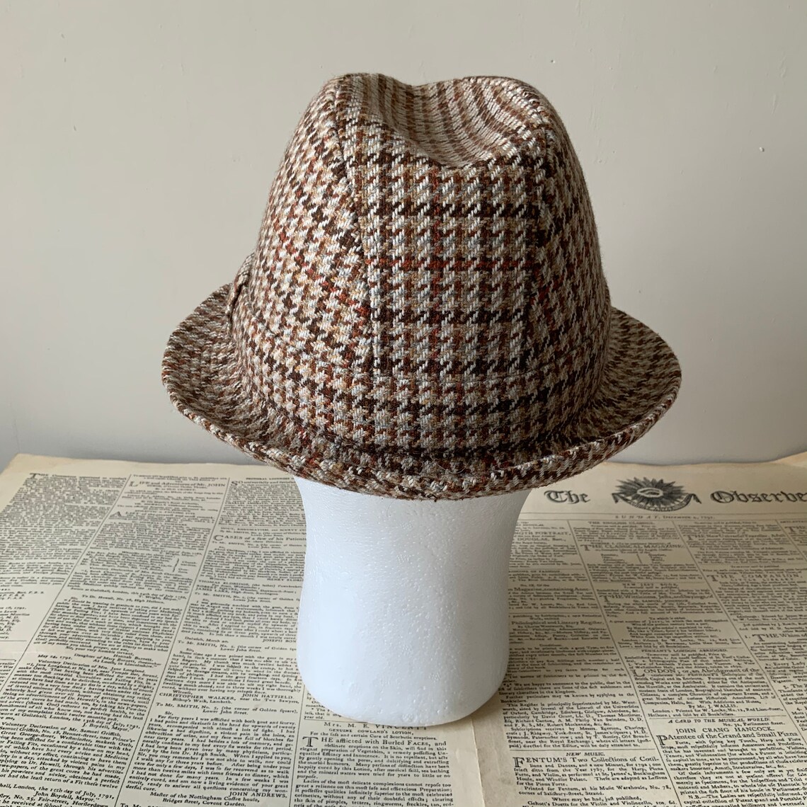 Vintage tweed hat M made in Scotland Gelfer The Lomond | Etsy