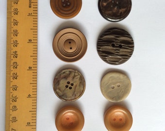 6 Large Vintage Buttons Mixed Colours. | Etsy UK
