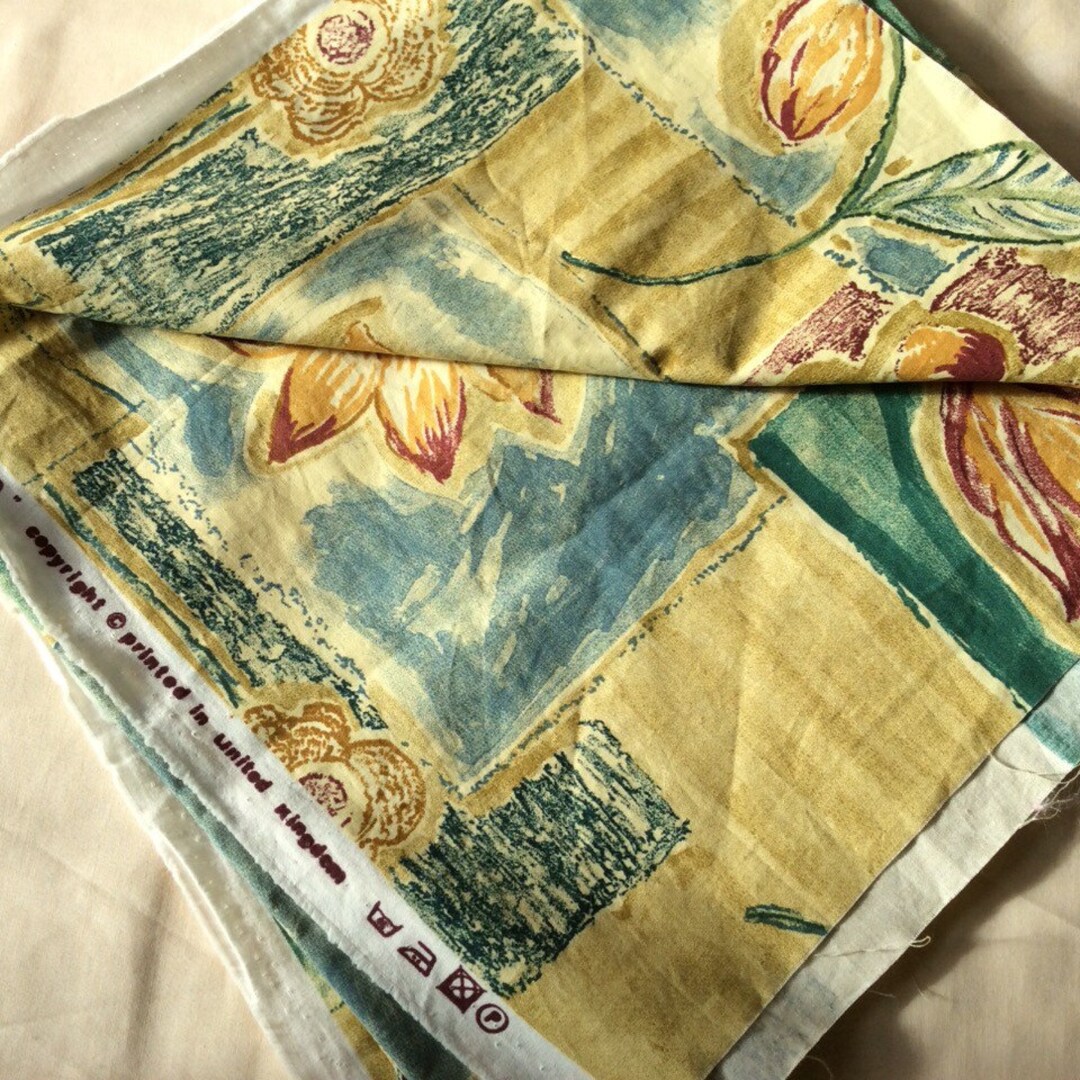 Vintage 1.5 Yd X 57 Inch Cotton Soft Furnishing Fabric - Etsy