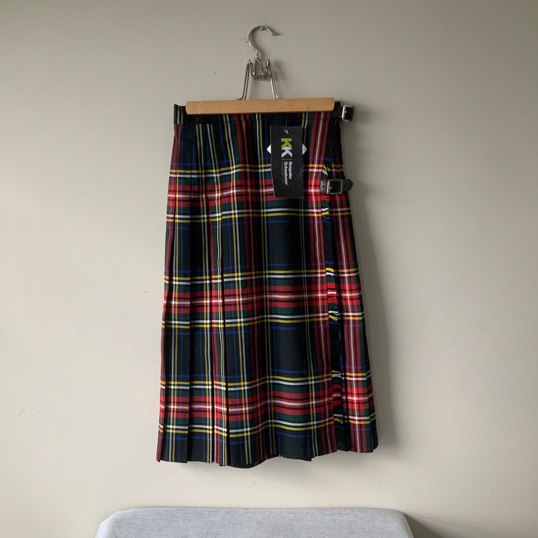 Girls Tartan Kilt, Waist 24 Inch 61 Cm. Deadstock Stoodley Knowle ...