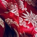 Piece of 40s/50s Red Sateen Brocade Soft Furnishing Fabric. Vintage ...