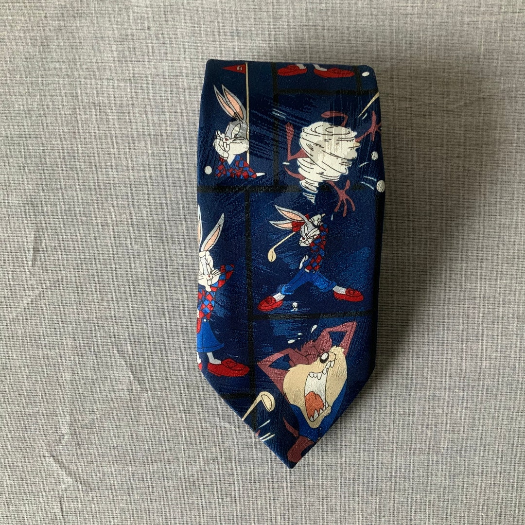Vintage Golfing Bugs Bunny and Taz Novelty Tie, Polyester Necktie. - Etsy