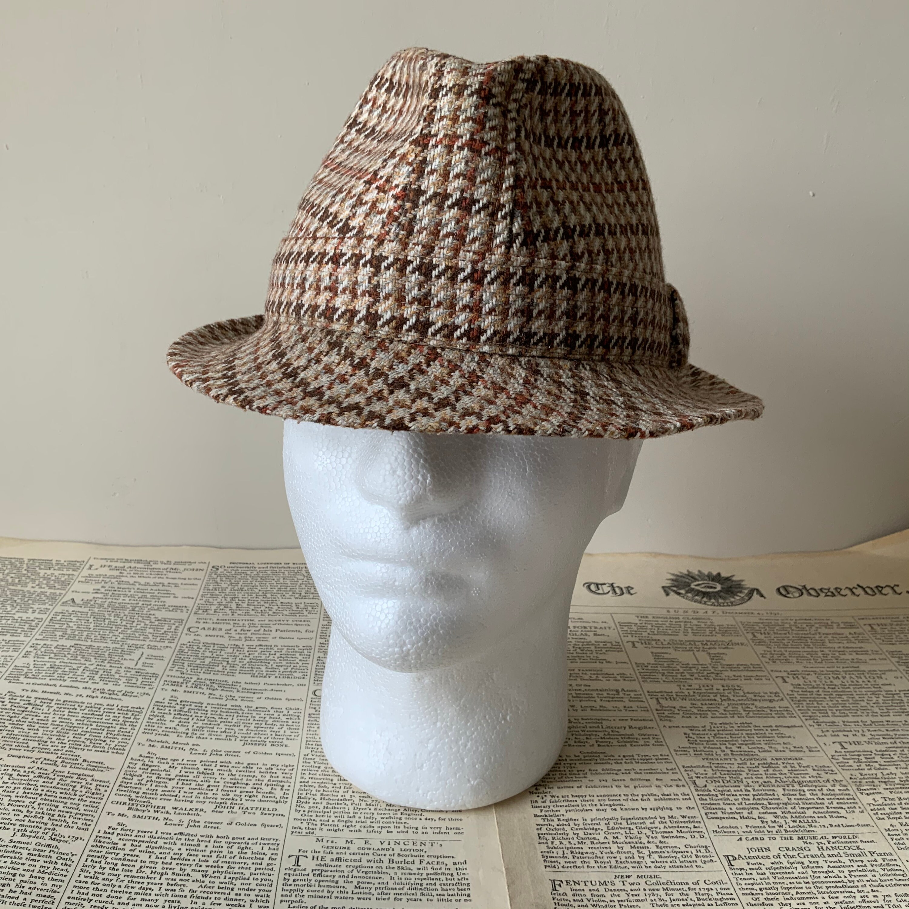 Vintage tweed hat M made in Scotland Gelfer The Lomond | Etsy