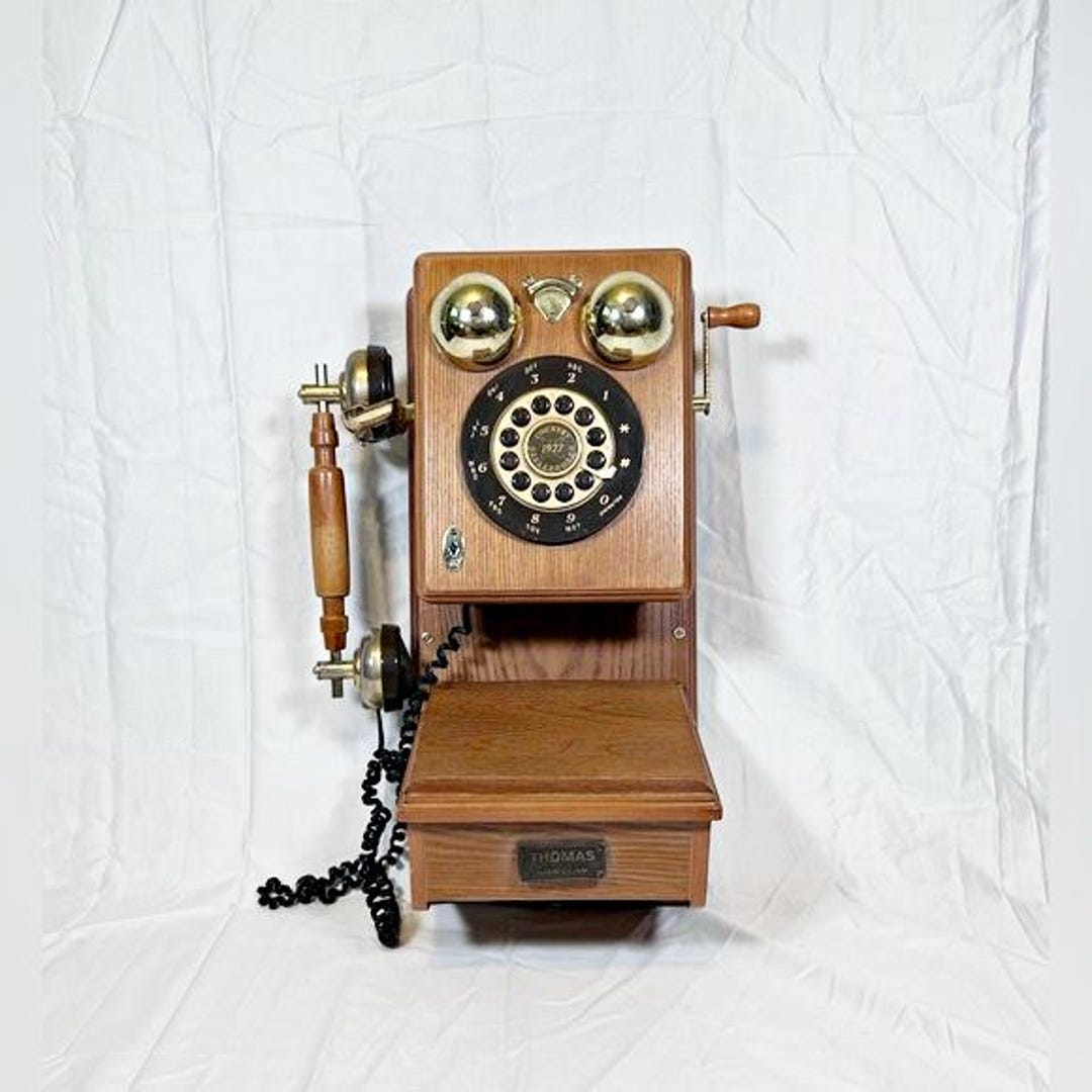 Vintage Thomas Crosley Wooden Wall Museum Series 1927 Country Telephone ...