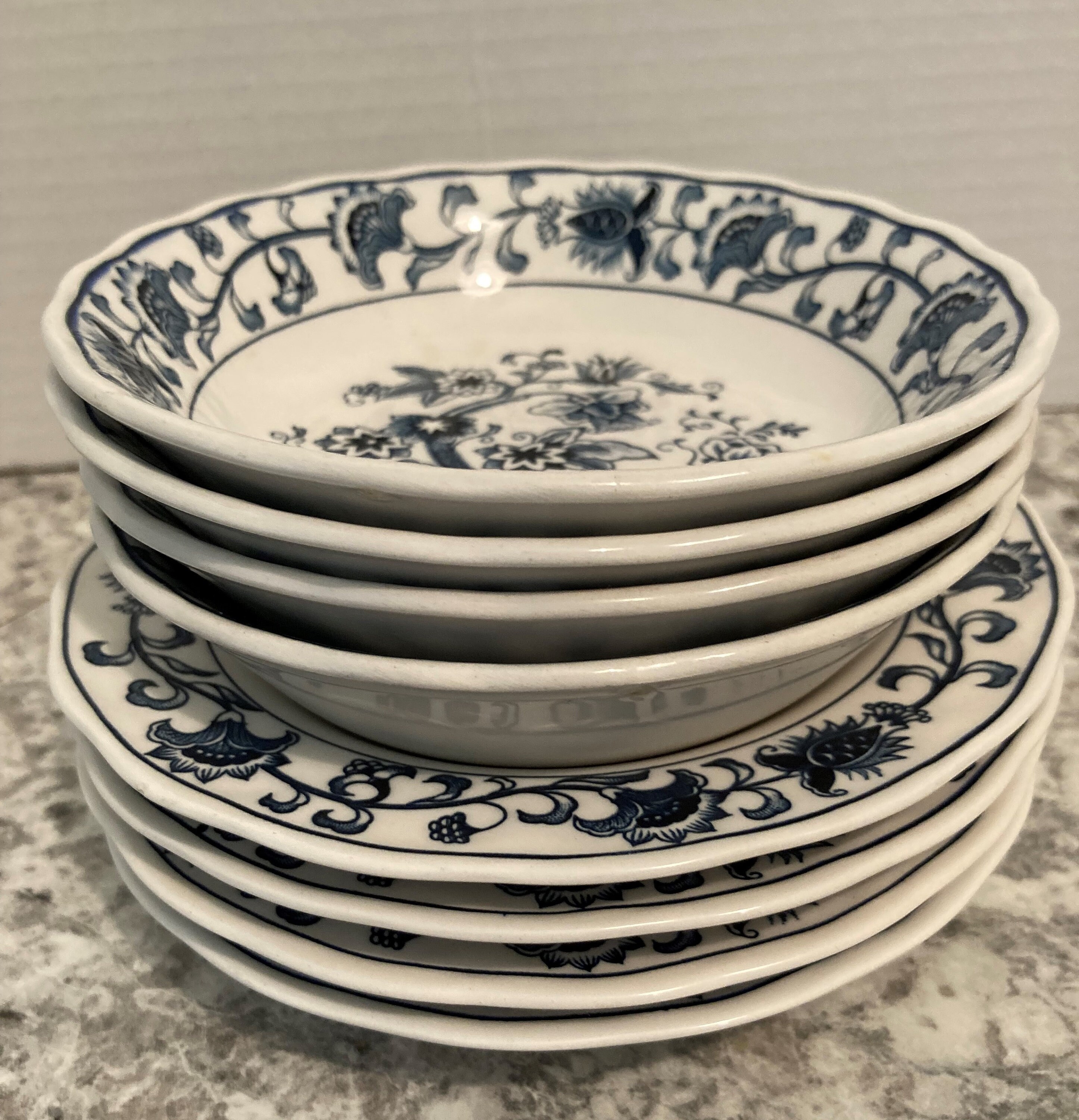 VINTAGE Nikko Double Phoenix Blue Onion Ming Tree Saucers and - Etsy