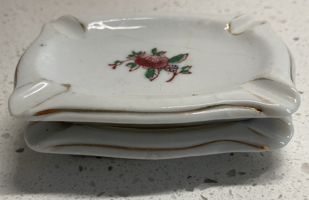 Set of 2 Porcelain Handpainted Ash Trays Made in Occupied Japan - Etsy