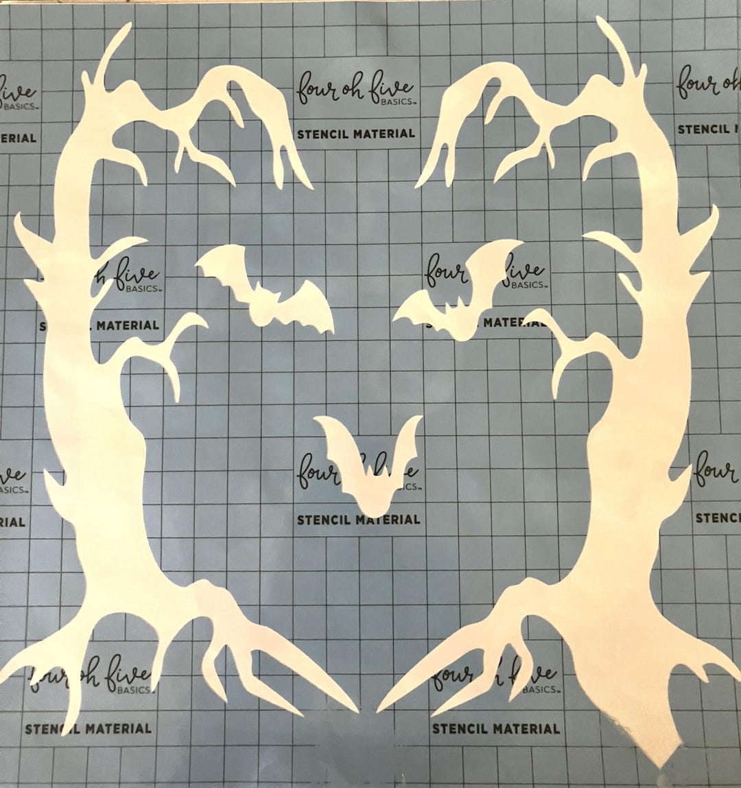 Halloween Spooky Tree Stencil: Reusable Adhesive Painting Tool (11" X ...
