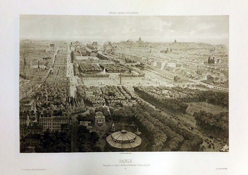 View of Paris in 1845 - Wall Art - Etsy