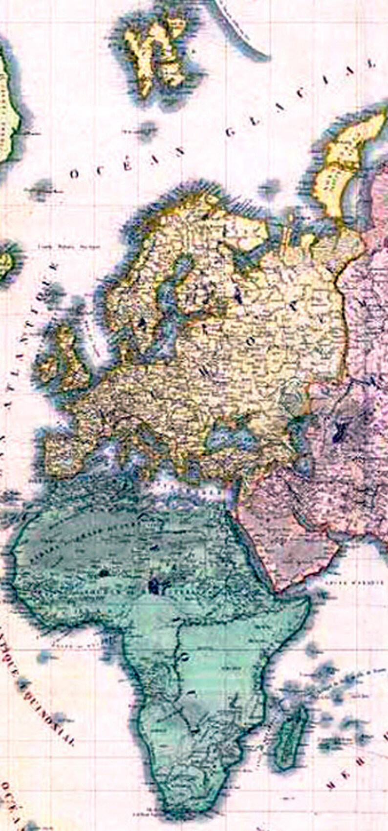 Map of the World in 1816: Facsimilie of A.H. Brue's Large Wall Map of ...