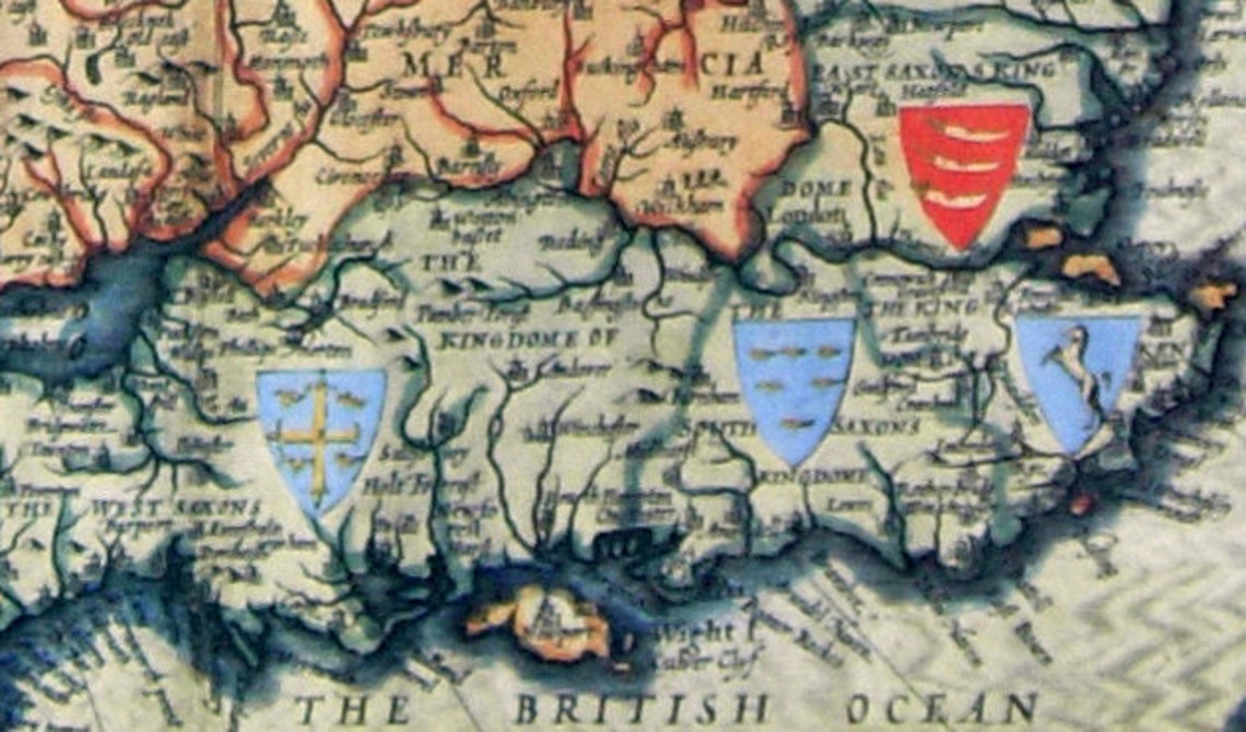 Map of England Dated 1611 - Wall Art - Etsy