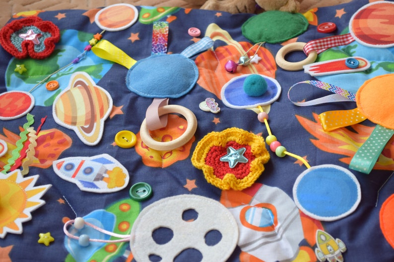 Galaxy Play Mat Sensory Blanket Quite Book Fidget Toy Baby Activity ...
