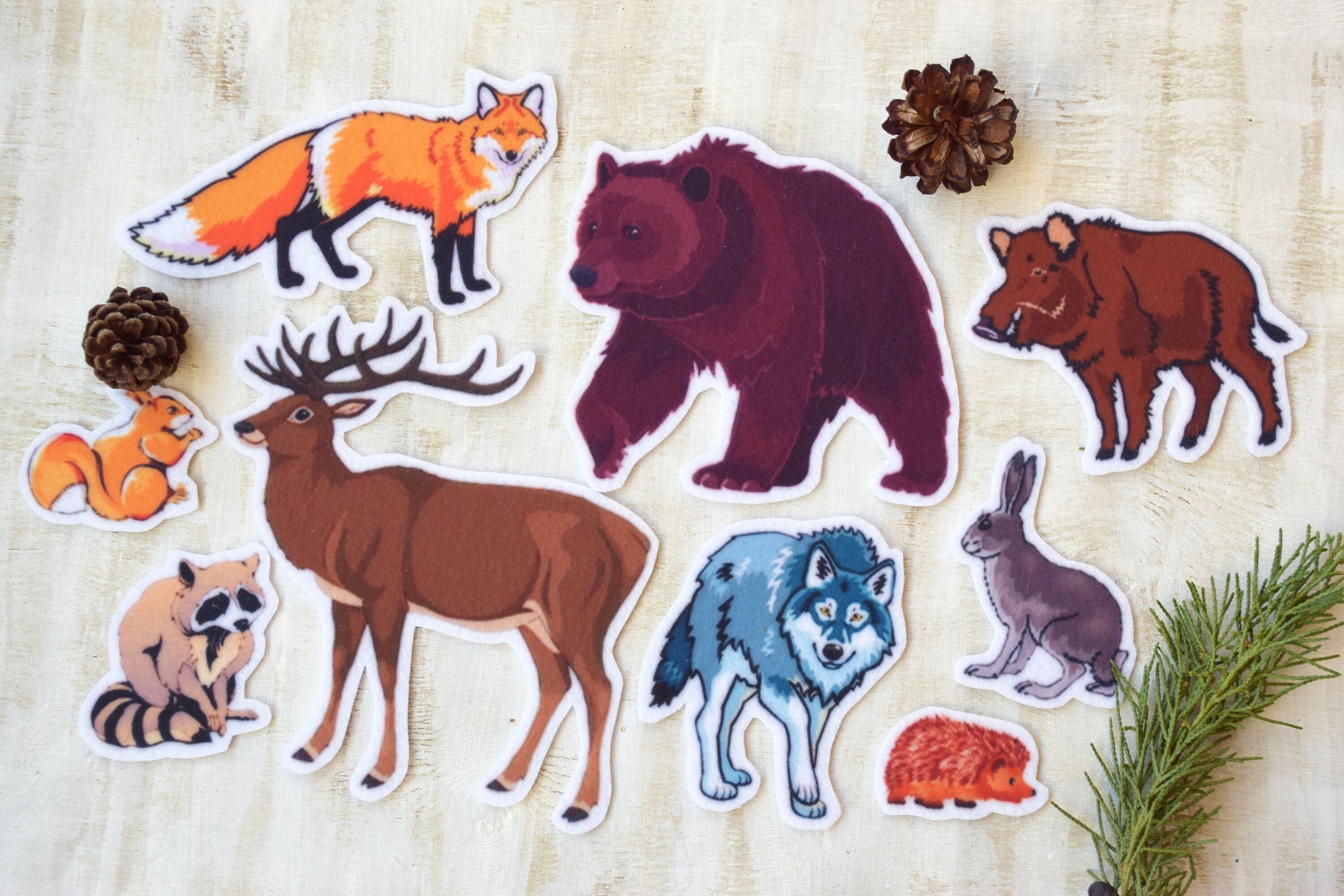 Wild Animal Felt Board Play Preschool Story Teacher Story Indoor ...