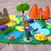 Farm Felt Play Mat 14 Animals Barnyard Play Flannel Set Small World for ...