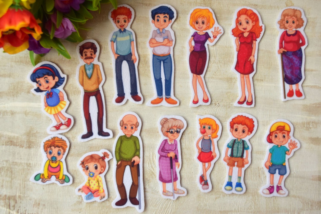 My Family Felt Board Flannel Story Figures Educational Preschool ...