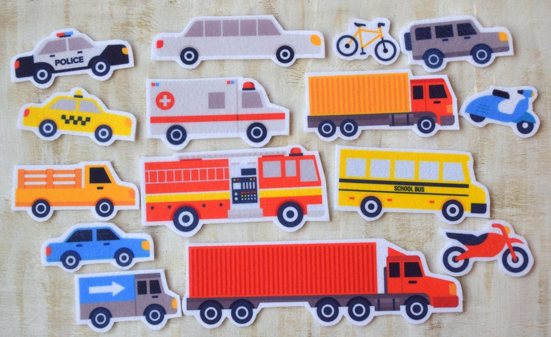 Transportation Felt Board Set Flannel Board Pieces Imagination Children ...