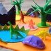 Dino Felt Play Mat With 10 Dinosaurs Christmas Gift Small World Play ...