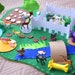 Farm Felt Play Mat 14 Animals Barnyard Play Flannel Set Small World for ...
