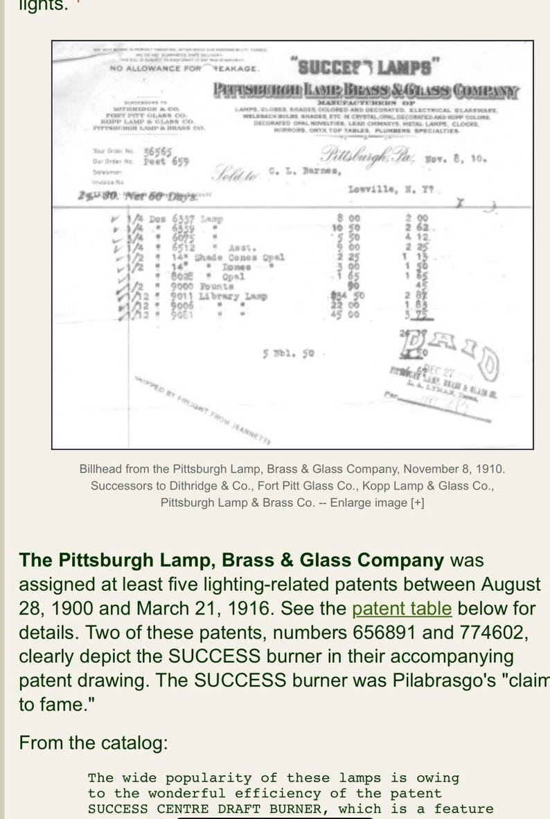 Success Oil Lamp Converted to Electric - Etsy