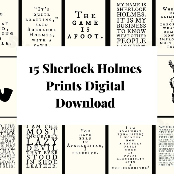 Sherlock Holmes - Etsy