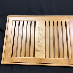 Bamboo Tea Tray Large Size 15.8x11x2.8inch Only Sale Tea Tray - Etsy