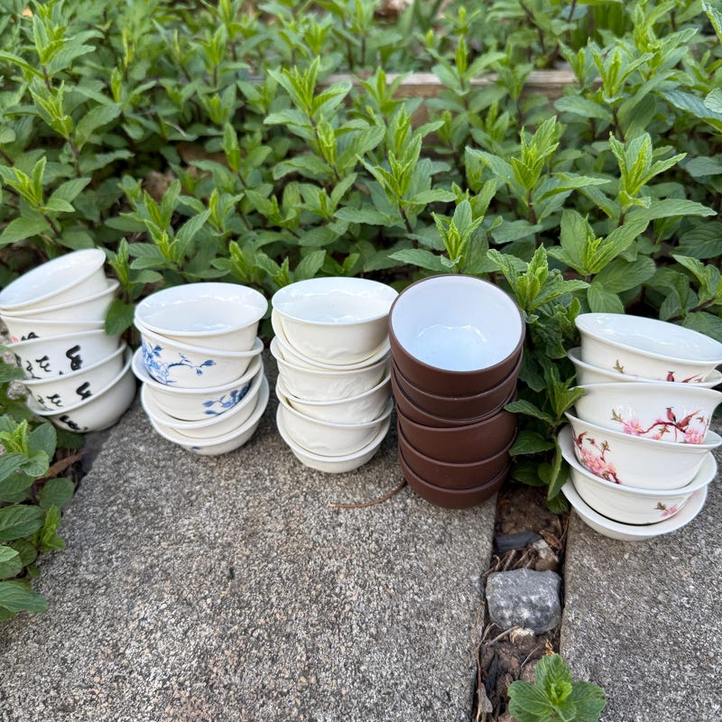 Plain White Tea Cups Set - Etsy