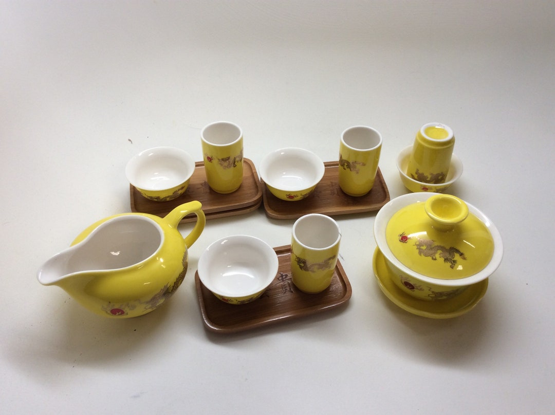 Gaiwan Yellow Dragon Set RD181 - Etsy