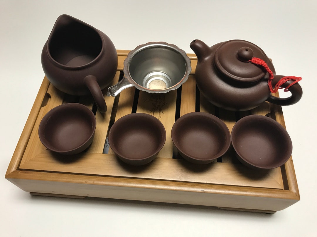 Yixing Tea Set 10pcs With Small Size Bamboo Tea Tray 10x8x3tea Tray - Etsy
