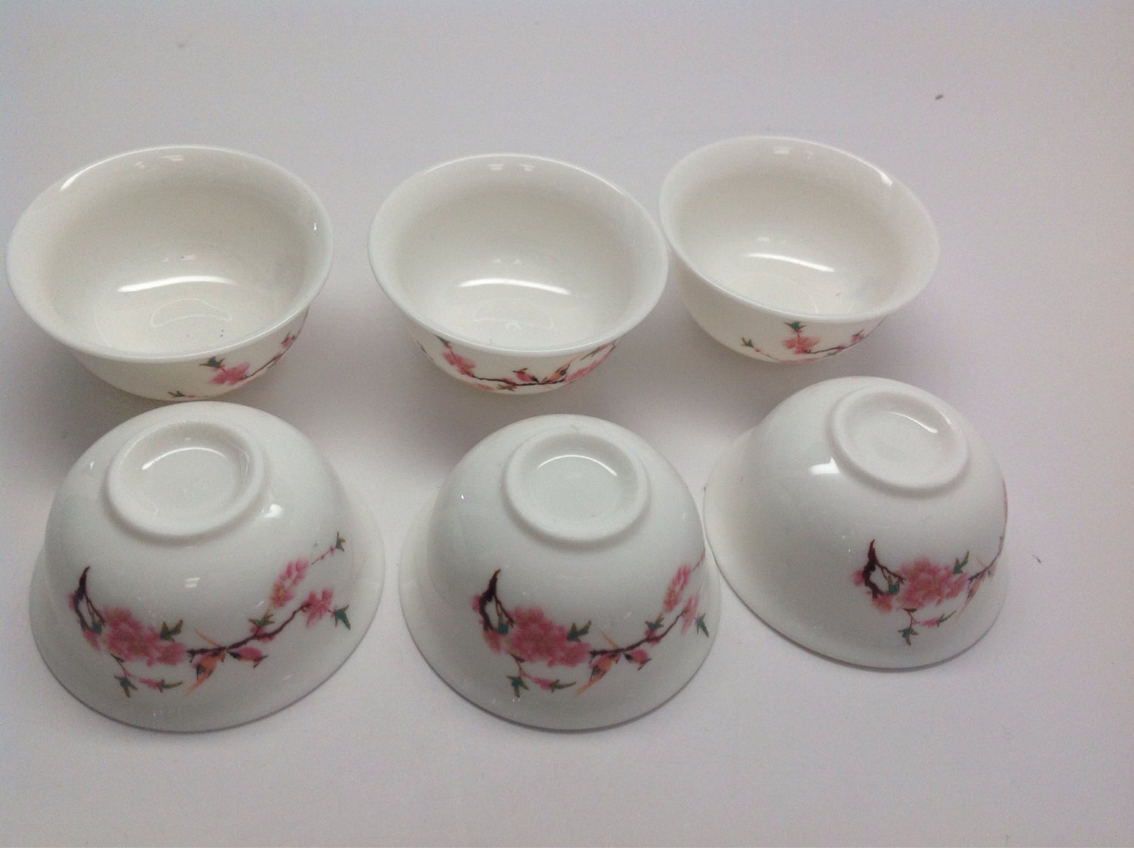 Chinese Tea Tasting Cups Bird and Flower Beautiful Cups | Etsy