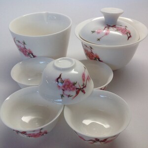 Travel Gong Fu Chinese Tea Set Bird Flower - Etsy