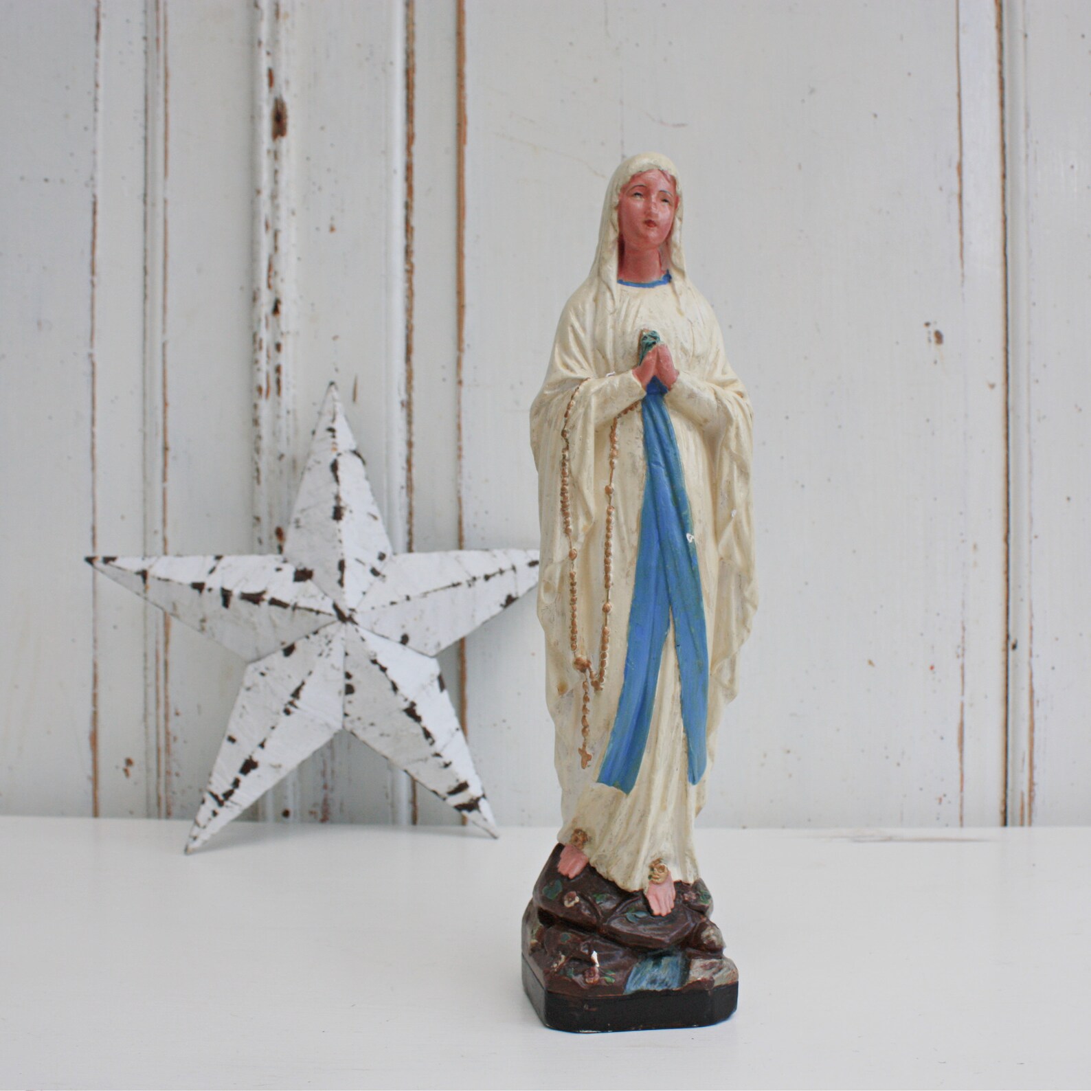 Large Religious Virgin Mary Statue French Nordic Decor - Etsy UK