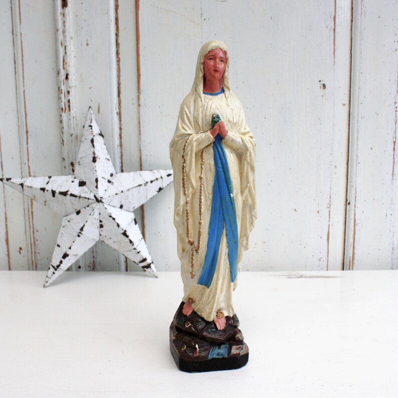 Large Religious Virgin Mary Statue French Nordic Decor - Etsy UK