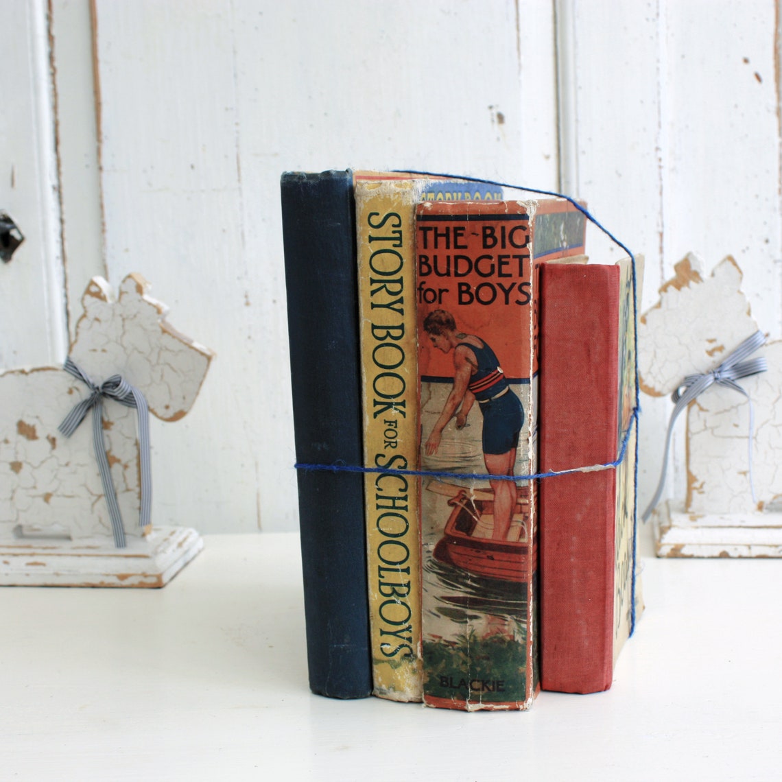 Decorative Book Stack of Four Vintage Books With Lovely - Etsy UK