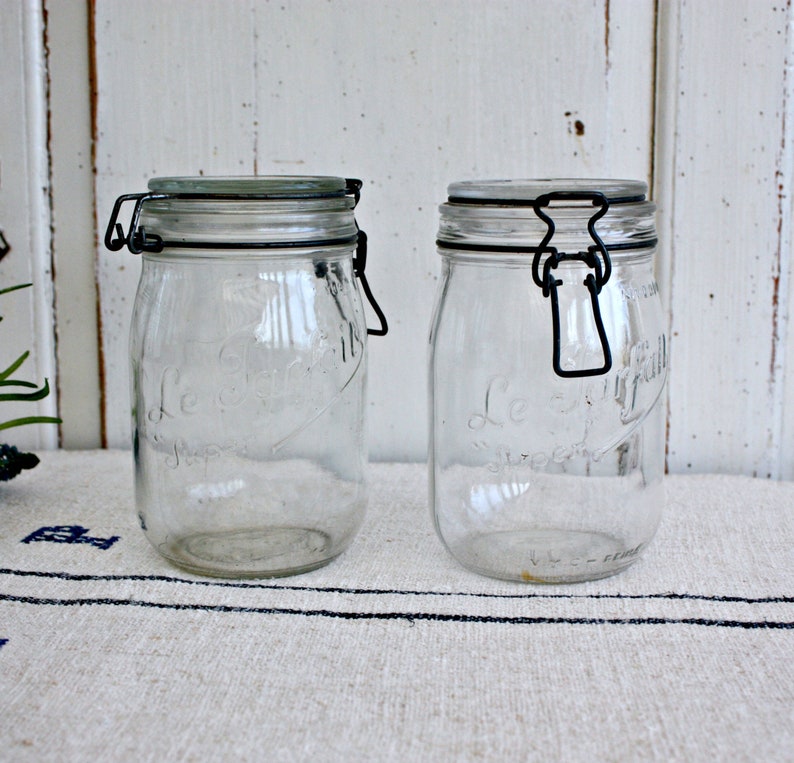 Pair of Vintage French Canning Jar LE PARFAIT Transparent | Etsy