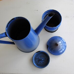 Blue French Enamel Biggin Coffee Pot With Original Filters - Etsy