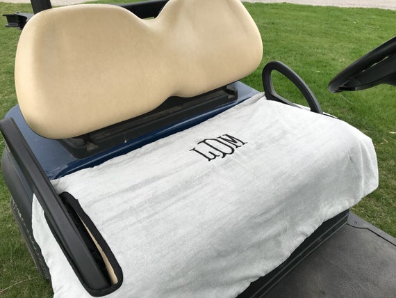 Monogrammed Terry Cloth Golf Cart Seat Cover Etsy