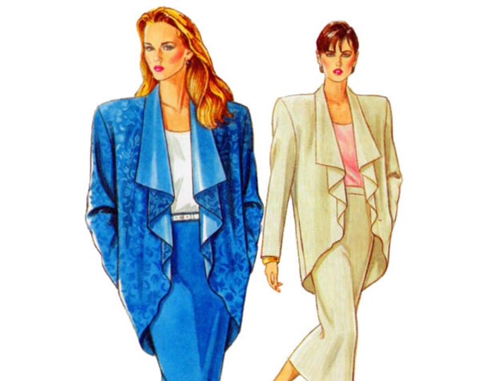 New Look 8285 Sewing Pattern Women Suit Drape Front Jacket - Etsy