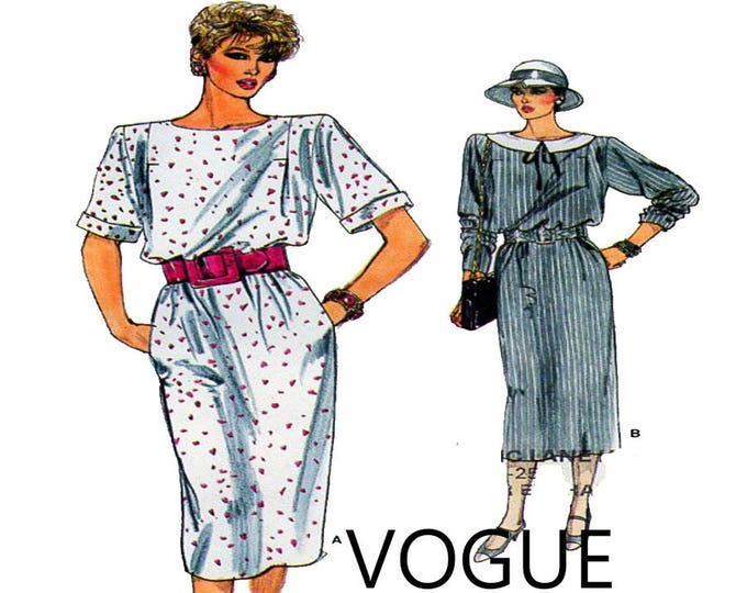 Vogue 9281, Women Dress, Sewing Pattern, Tunic Top, Boat Neckline ...